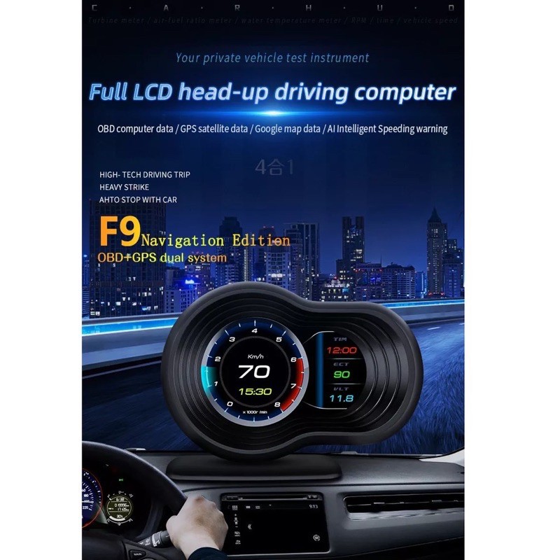 ☺nissan ‼️obd2 meter gps ‼️f9 obd obd2 meter + gps proton honda perodua ...