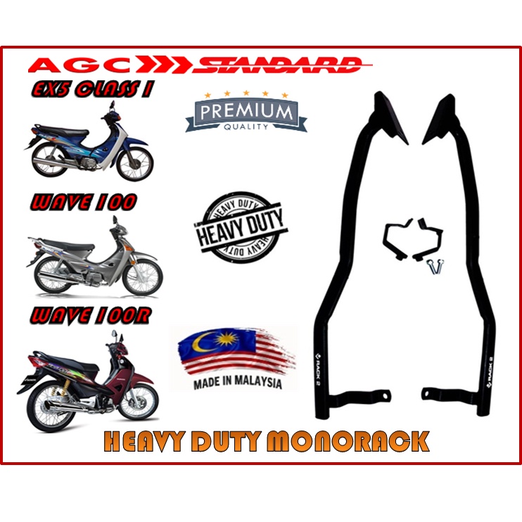 HONDA WAVE 100 WAVE 100 R EX5 CLASS TOP BOX RACK MONORACK HEAVY DUTY ...