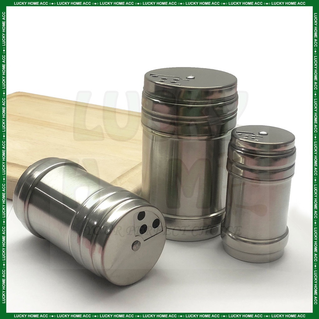 READY STOCK!!! Stainless Steel Powder Bottle Seasoning Bottle Condiment ...