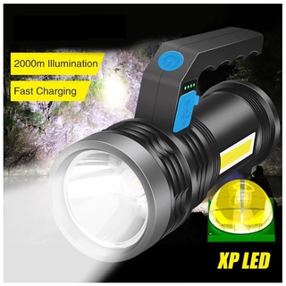 lampu suluh 2000M terang rechargeable caj semulaUSB High Power Super ...