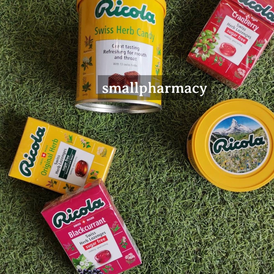 Ricola swiss herb sugar free candy ( Original / Cranberry / Alpin Fresh / Lemon Mint / Echinacea ...