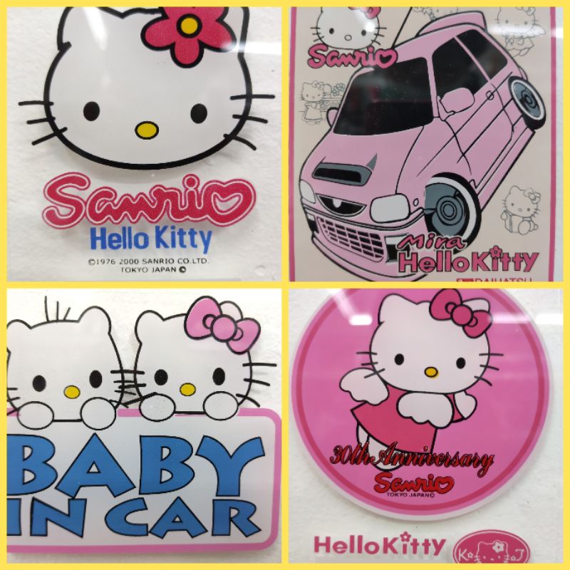 Sticker cermin kereta hello kitty baby in car sanrio hello kitty car ...