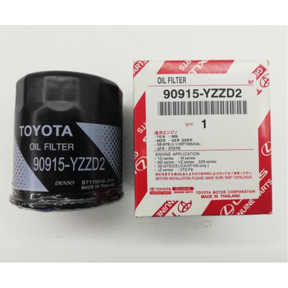 Toyota Original Oil Filter 90915-YZZD2 HILUX INNOVA Oil Filter | Shopee ...