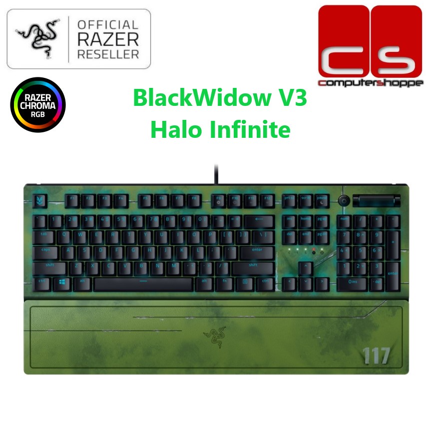 Razer BlackWidow V3 Mechanical Gaming Keyboard - Halo Infinite Edition ...