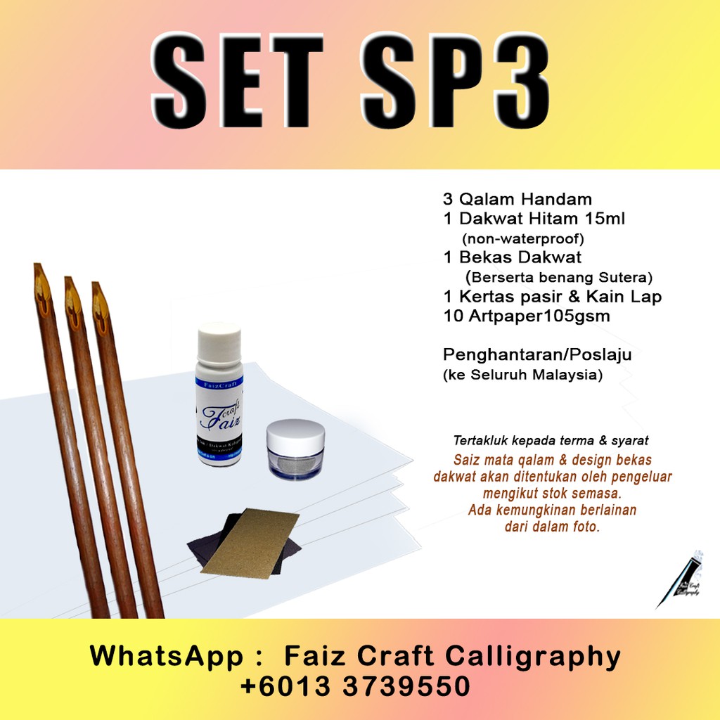 SET 3 ALAT TULIS KHAT, PEN TRADITIONAL KALIGRAFI KHAT | Shopee Malaysia