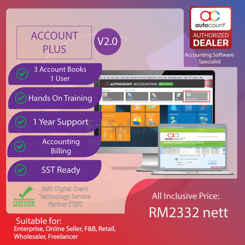 AutoCount (Account Plus): Accounting, Invoicing *with Support Plan ...