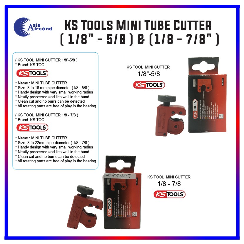 KS Tools Mini Tube Cutter ( 1/8" - 5/8 ) & (1/8 - 7/8" ) | Shopee Malaysia