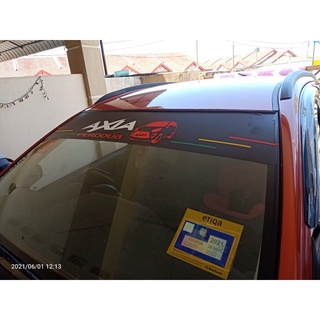 Perodua AXIA Stiker Cermin Hadapan/ Windscreen Car Sticker (NEON LIGHT ...