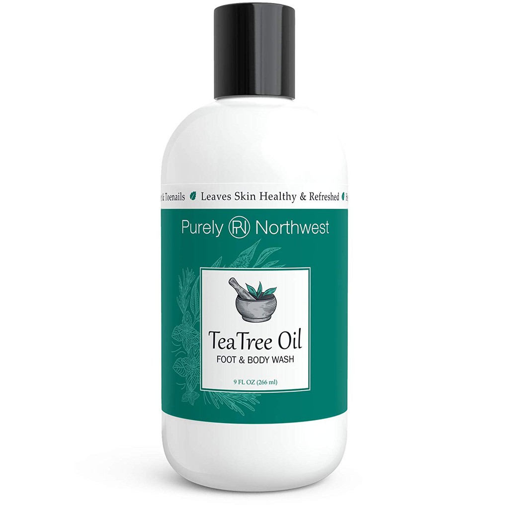 Purely Northwest Antifungal Tea Tree Oil Body Wash Helps Athletes Foot Ringworm Toenail
