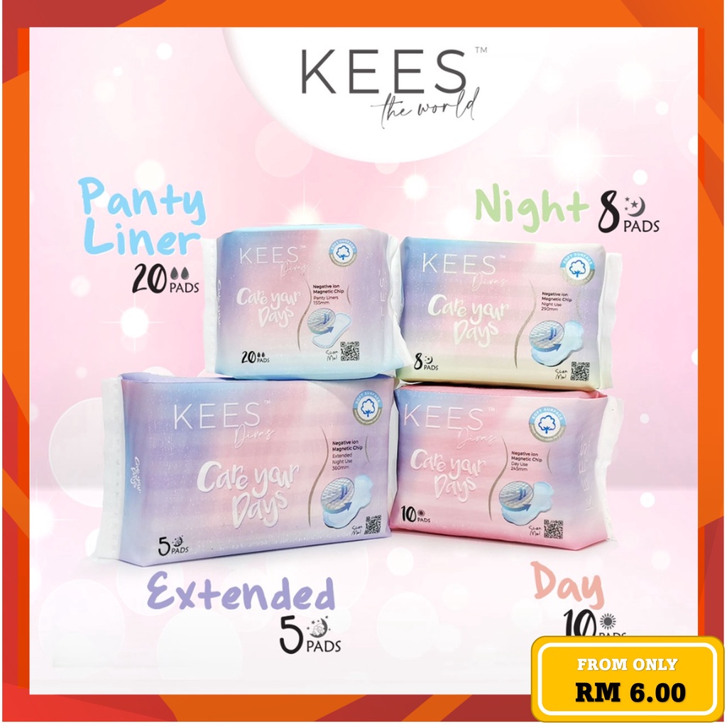 HALAL HUB KEES Sanitary Pad Negative Ion Pad 负离子卫生棉 Premium Ultra Thin ...