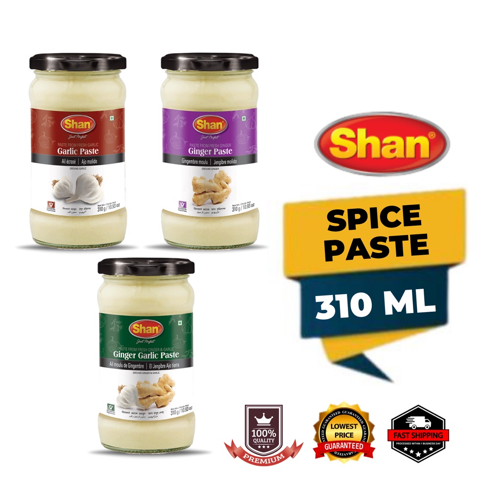 (ORIGINAL) SHAN PASTE SPICE (GARLIC PASTE, GINGER PASTE, GARLIC GINGER ...