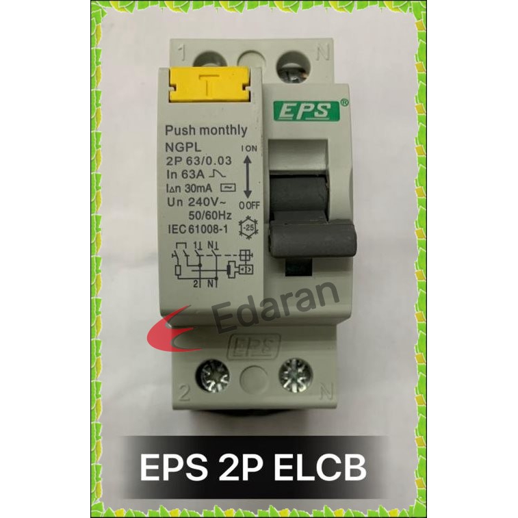 Eps 63a 2 pole 30ma and 100ma elcb / rccb | BeeCost
