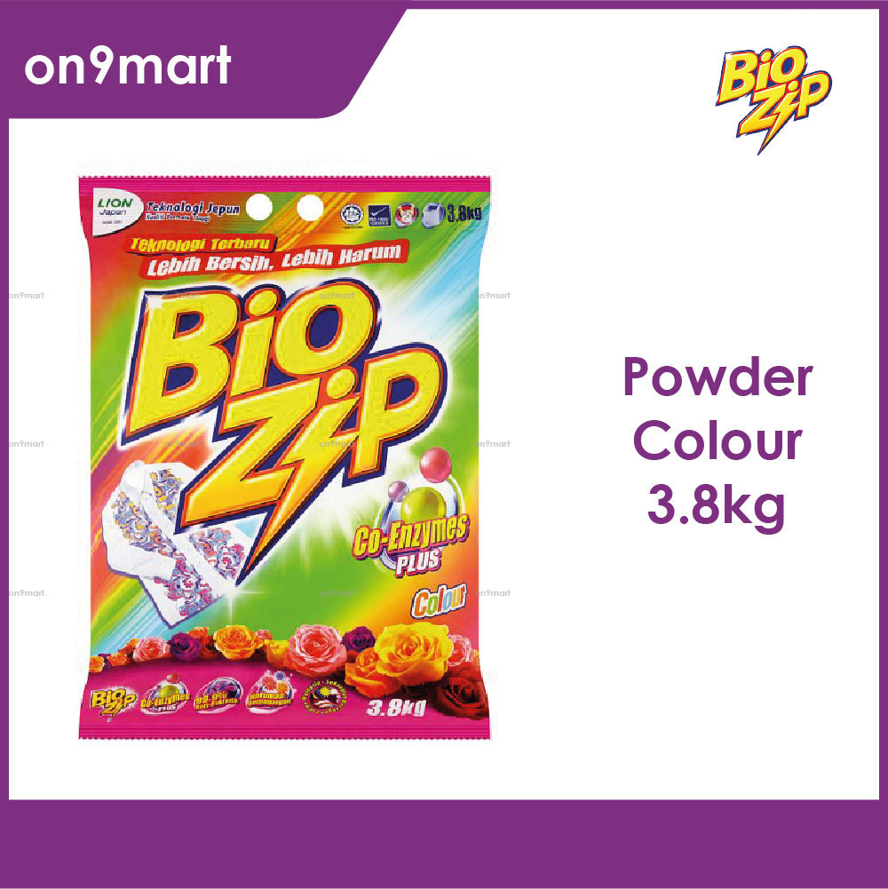 Bio Zip Colour Powder Detergent 3.8kg | Shopee Malaysia