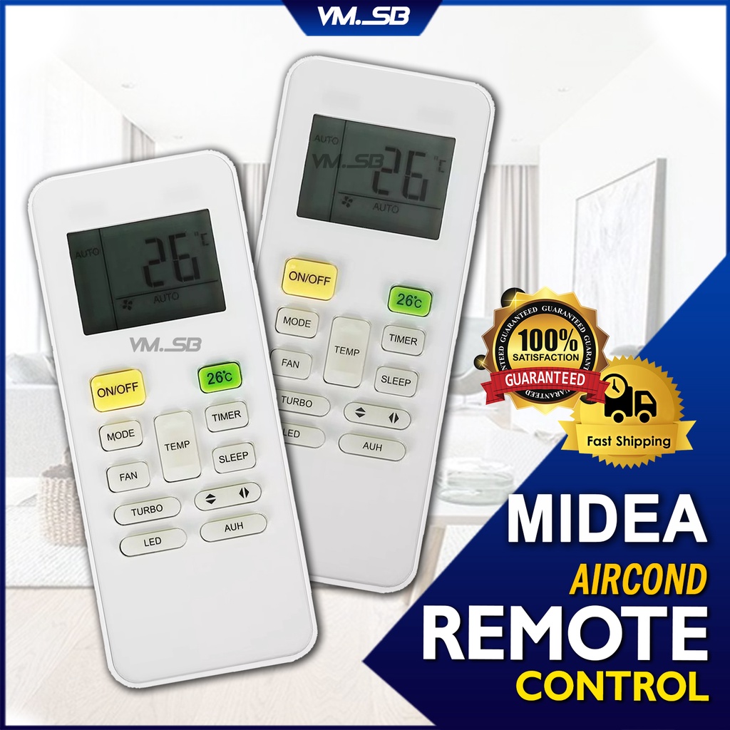 MIDEA UNIVERSAL REMOTE AIR COND ECON AIRCON REMOTE CONTROL REPLACEMENT ...