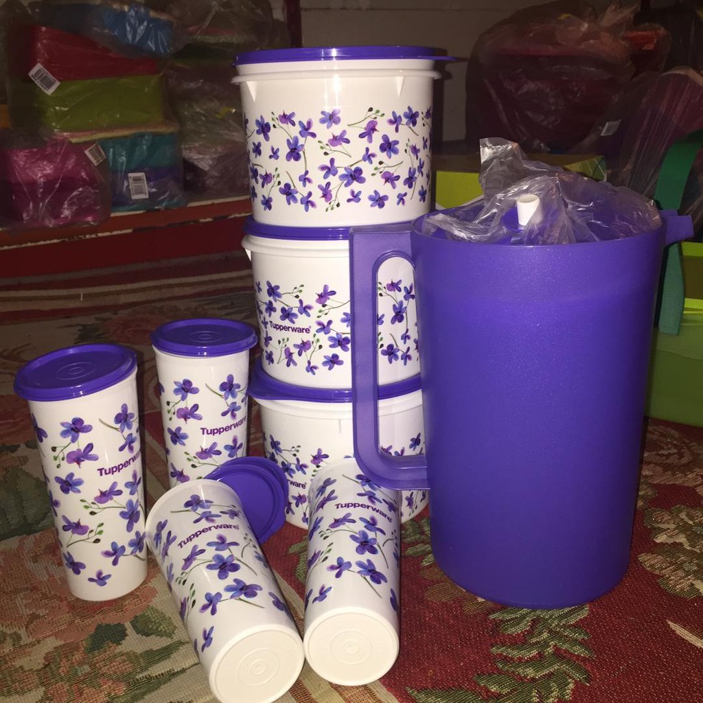 Tupperware - Bekas air dan bekas letak makanan ringan/tepung(set campur ...