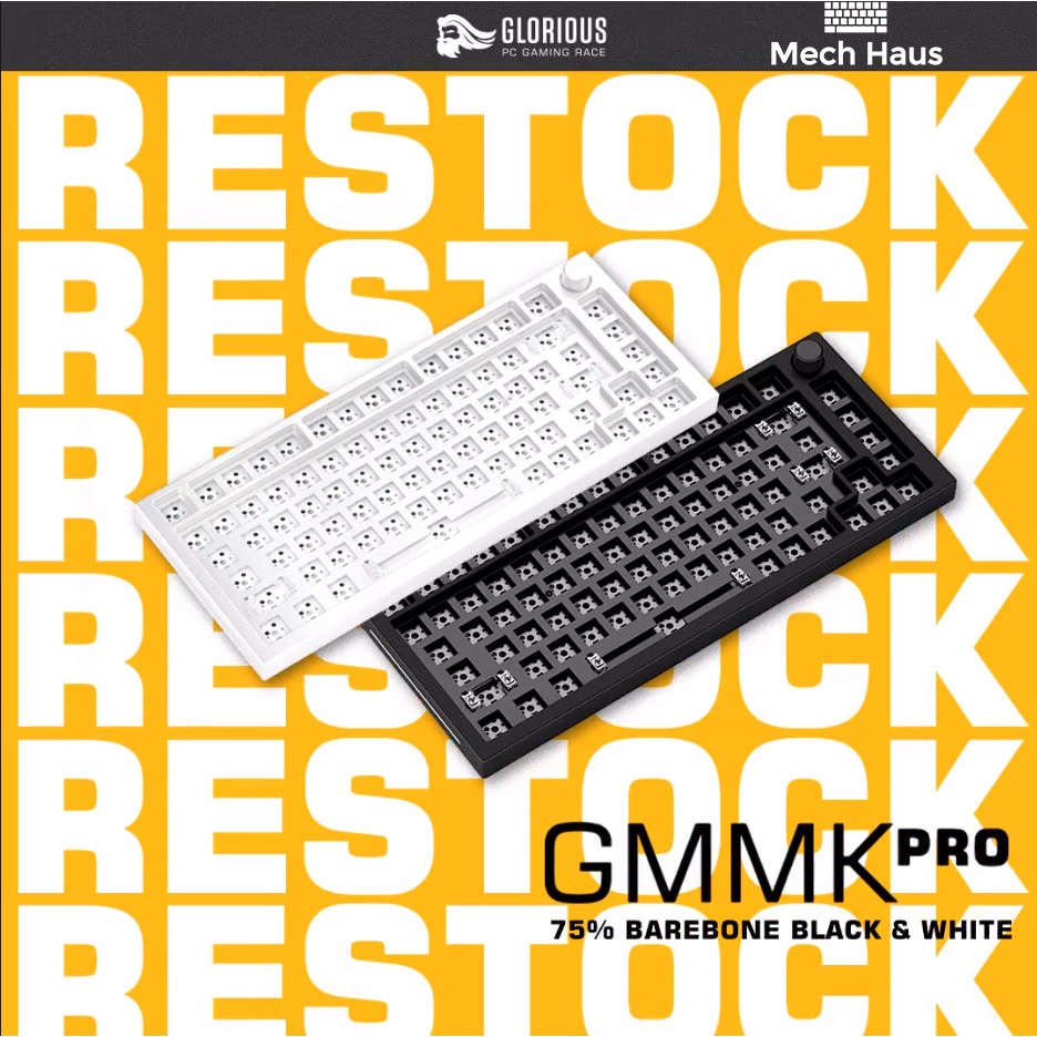 [MECH HAUS] Glorious GMMK Pro Barebones RGB Custom Mechanical Keyboard ...