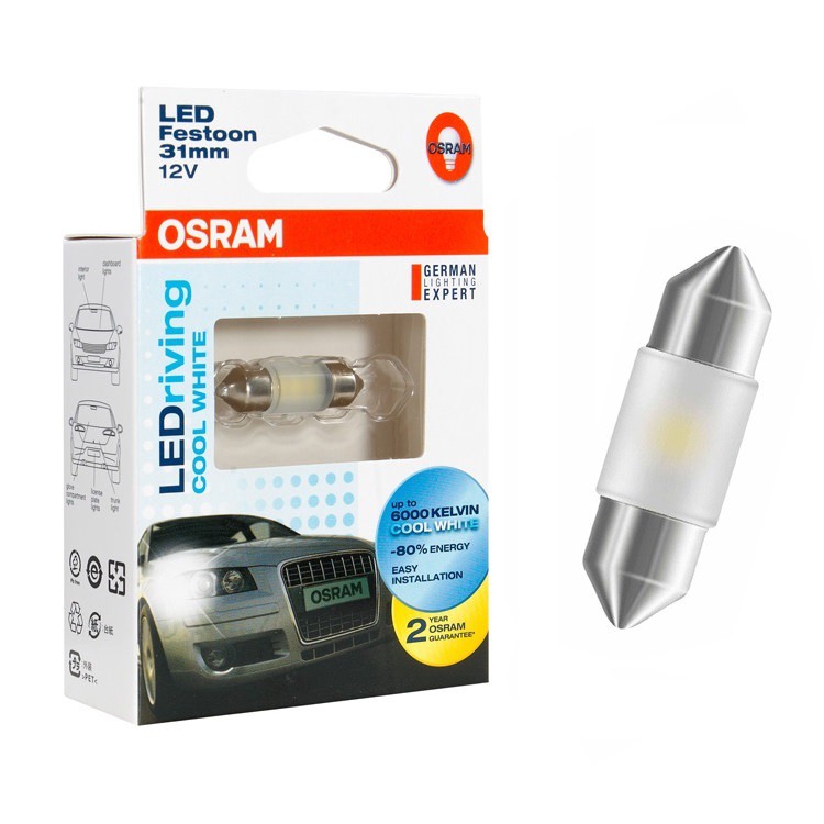 Offer Osram C5W LED 31mm 12V Car Festoon Bulb Retrofit Interior Lamp ...