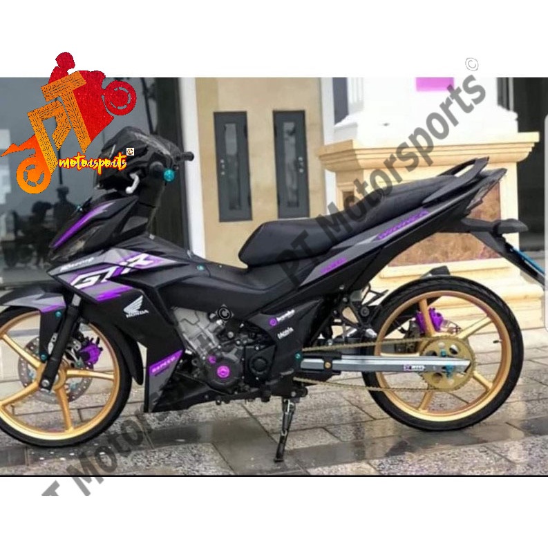 Honda RS 150 Rs150 Cover Set V1 V2 Matt Black / Black Kilat GTR Winner Gtr ONE Purple HONDA ...