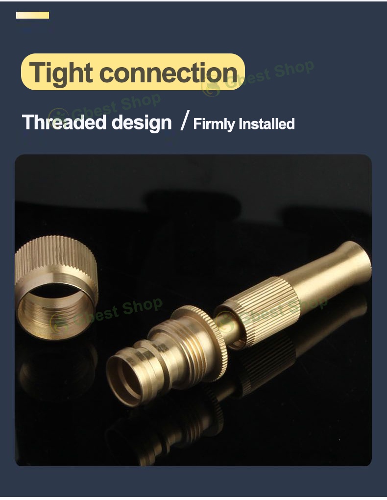 Solid Brass Spray Nozzle With Hose Plug Connector For Garden Watering ...