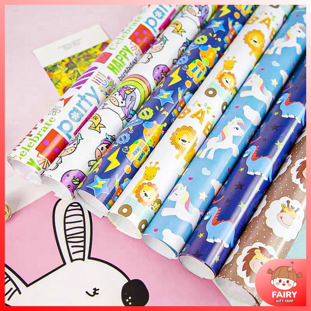 [READY STOCK] 10 pcs Gift Party Festive Birthday wrapping paper Present ...