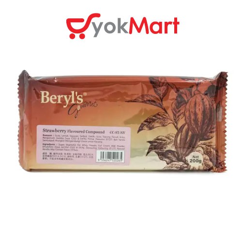 Beryl's Strawberry Flavoured Compound Block Beryls Strawberry Bar 200g ...