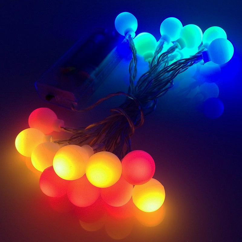 20 Led Ball LED Color Changing with Linkable LED Ball String Lights ...
