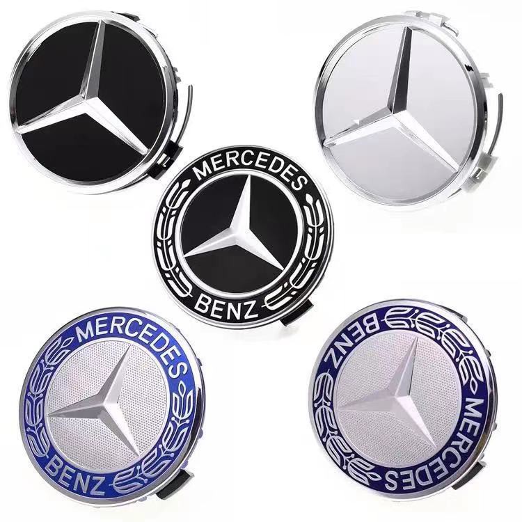 Hub Centre Caps 4pcs Car Hub Centre Caps for Mercedes-Benz Models 75mm ...