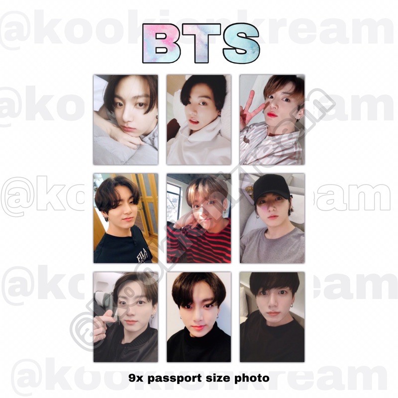 FANKIT BTS : JUNGKOOK PASSPORT SIZE PHOTO X9 | Shopee Malaysia