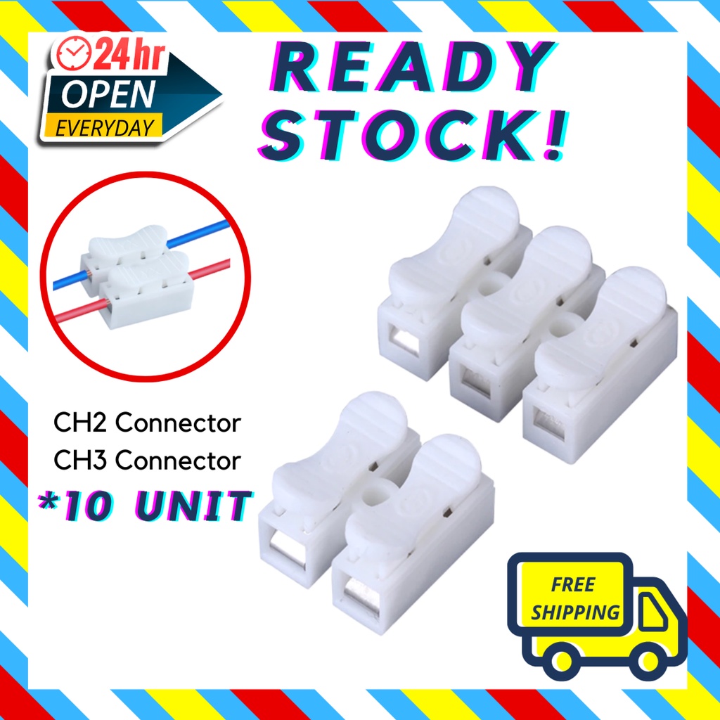 CH2 Connector CH3 Connector Quick Wire Connector 10 unit Penyambung ...