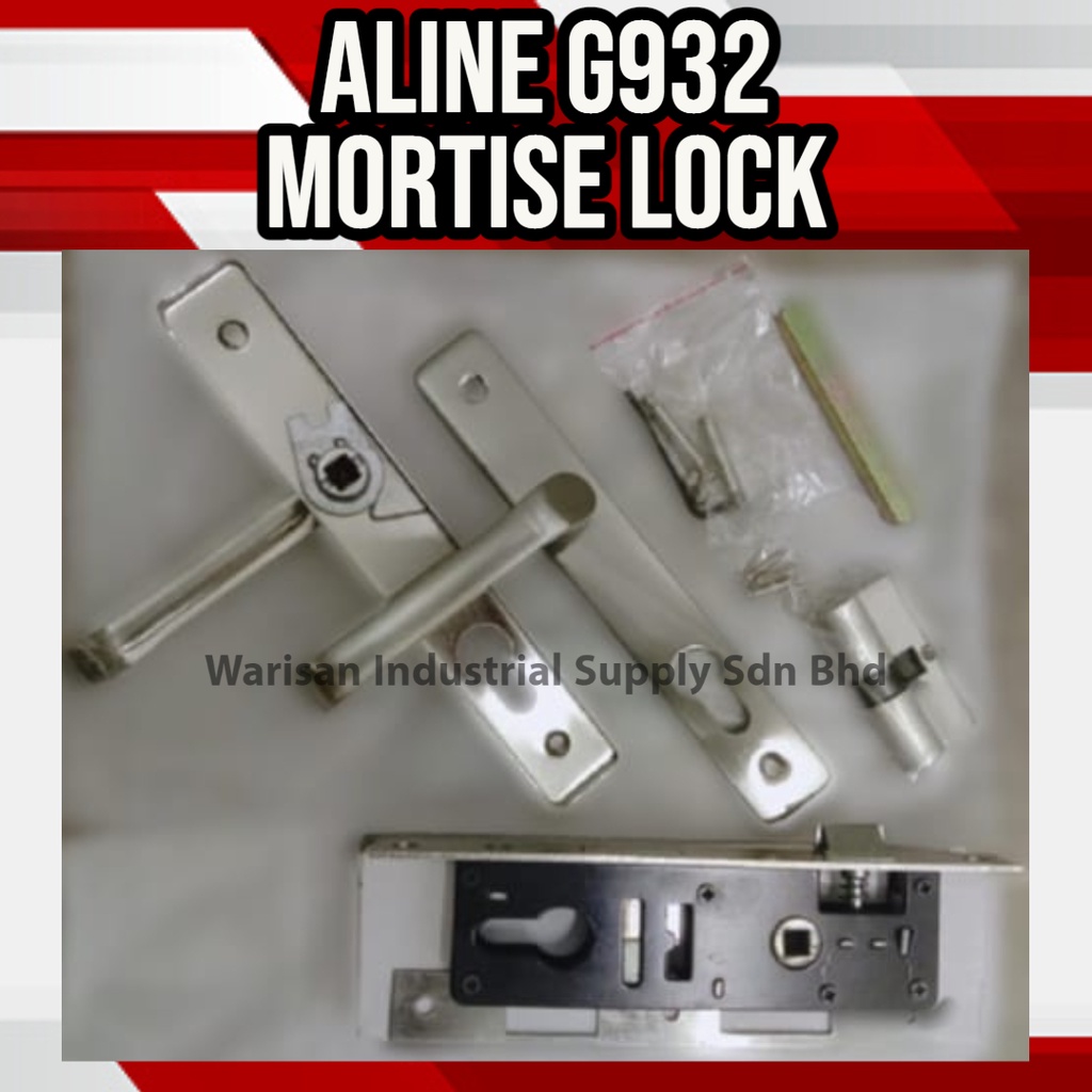 Aline G932 Mortise Lock ML-932 Handle Entrance Iron Door Gate Lock Set ...