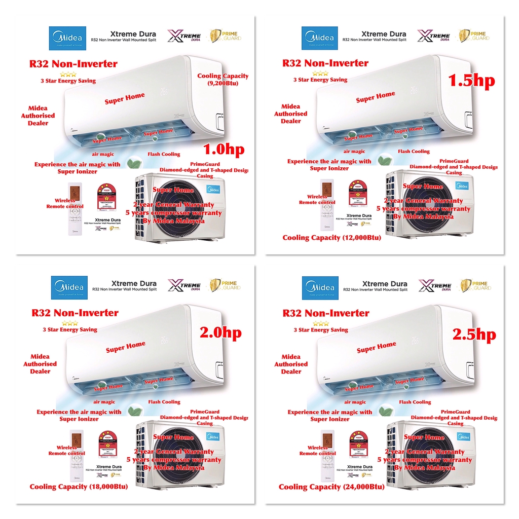 midea-aircond-xtreme-dura-r32-aircond-1-0hp-2-5hp-midea-aircond-msxd