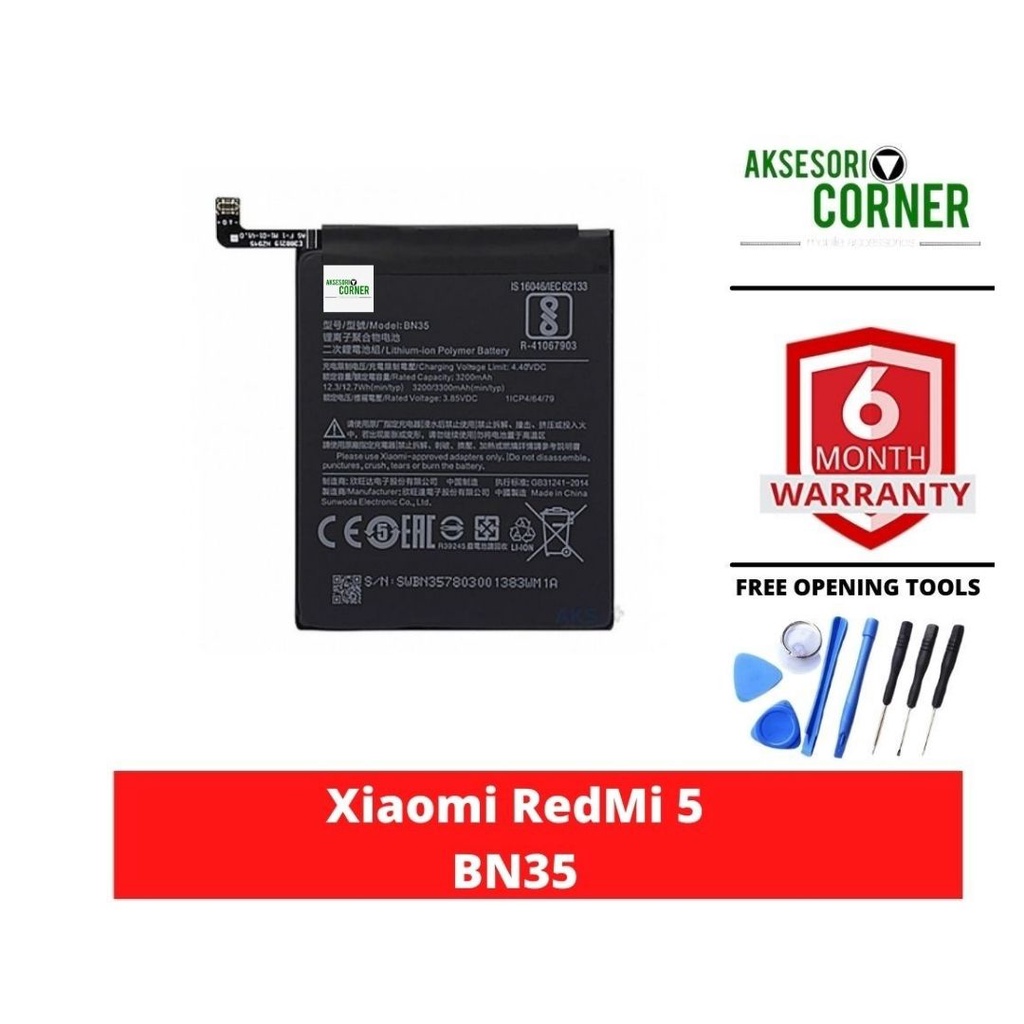 Xiaomi RedMi 5 Battery BN35 | Shopee Malaysia