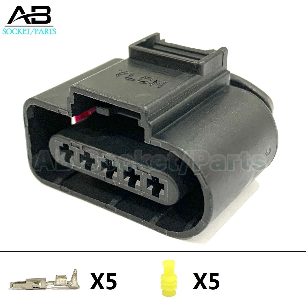 5 Pin Volkswagen Audi A4,A6,S4 Mass Air Flow Sensor (1J0973705) Socket ...
