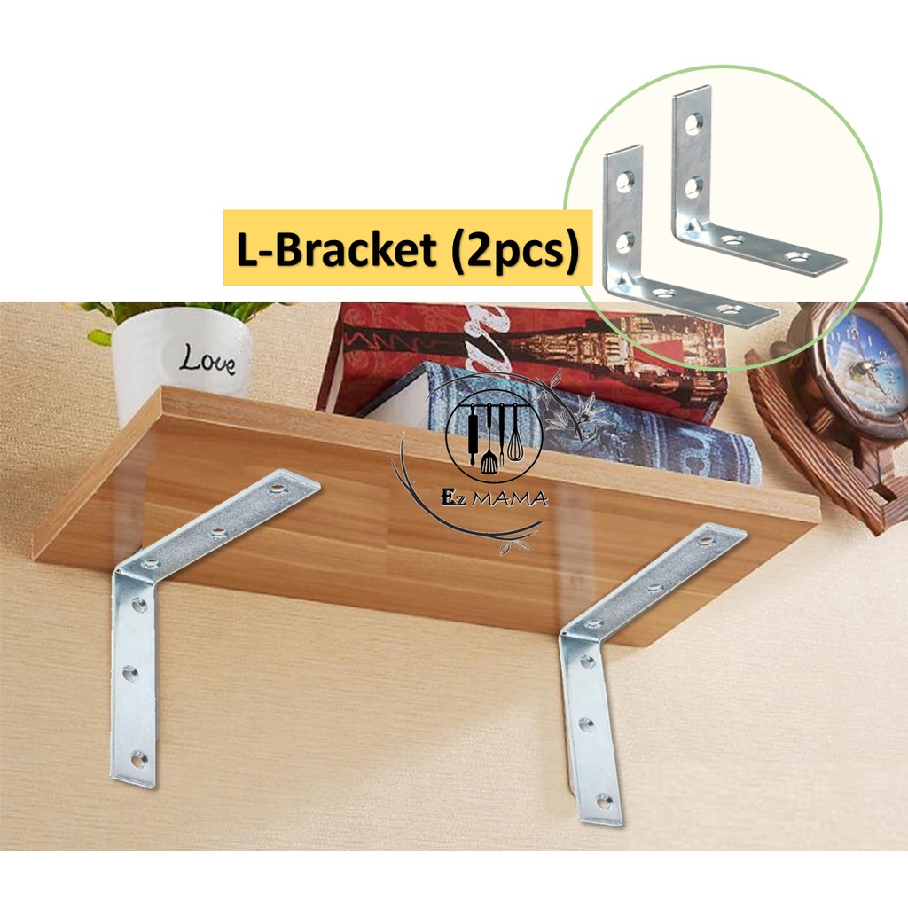 (2pcs) L-bracket Floating Wall Shelve DIY Crafts L-Shape Corner Wall ...