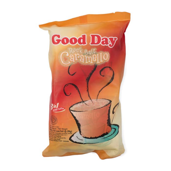 Good day rock salt caramello 200 gr - 10 sachets x 20 gr instant coffee ...