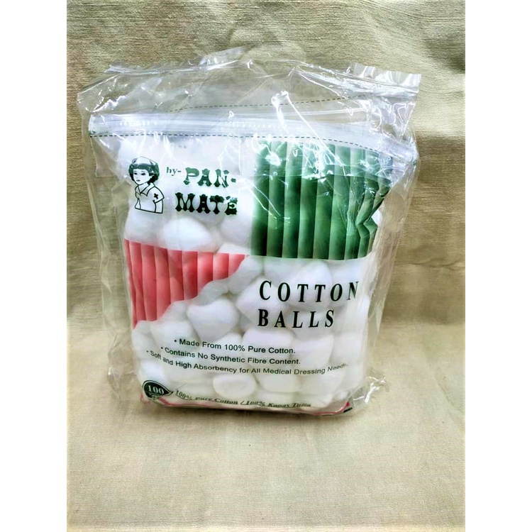 Pan-Mate Cotton Balls Cotton Puff 100's X 2 Twin Pack | Shopee Malaysia