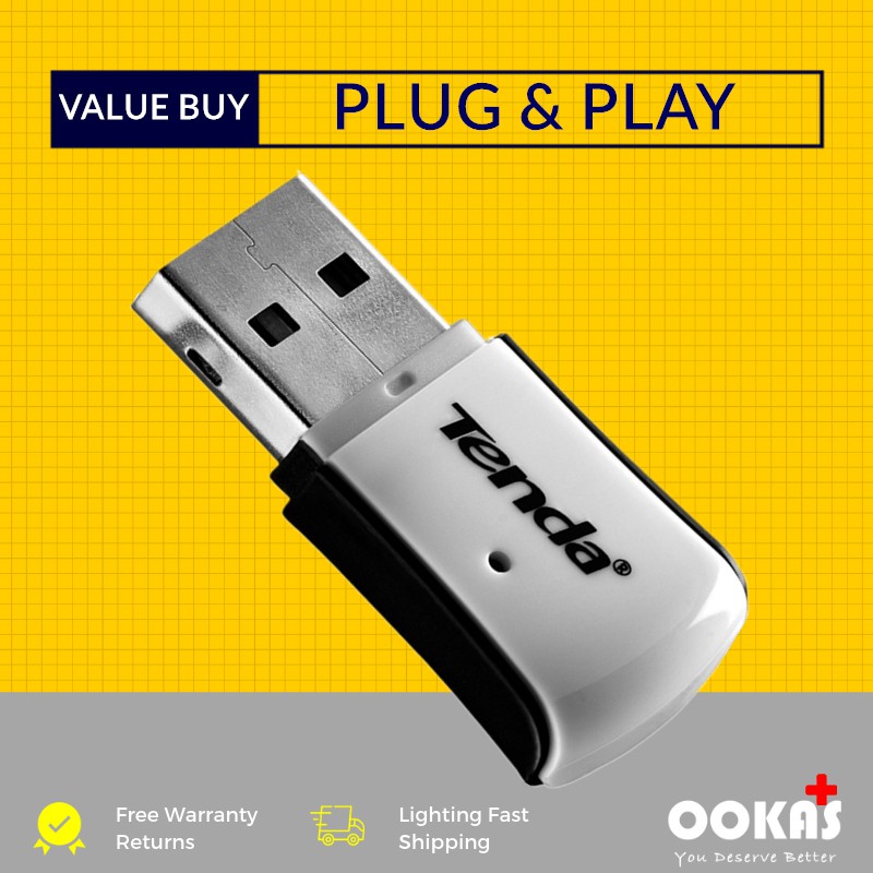 Tenda W311M Mini Size USB WiFi Wireless N Adapter with Soft AP | Shopee ...