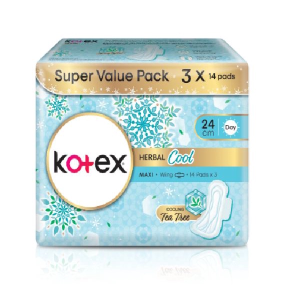 Kotex Herbal Cool Maxi Wing x 14s | Shopee Malaysia