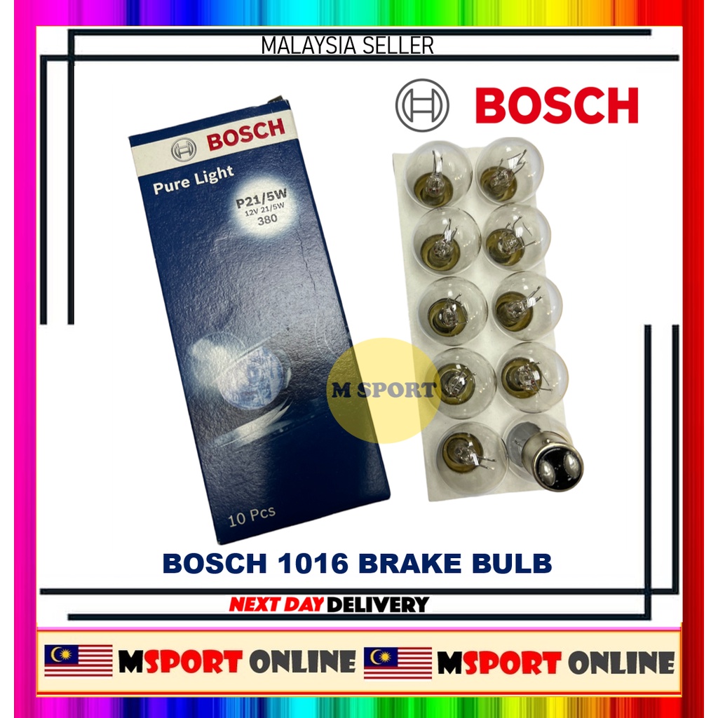 ORIGINAL Bosch Pure Light P21/5W 12V 21/5W Bulb 1016 BULB Brake bulb ...