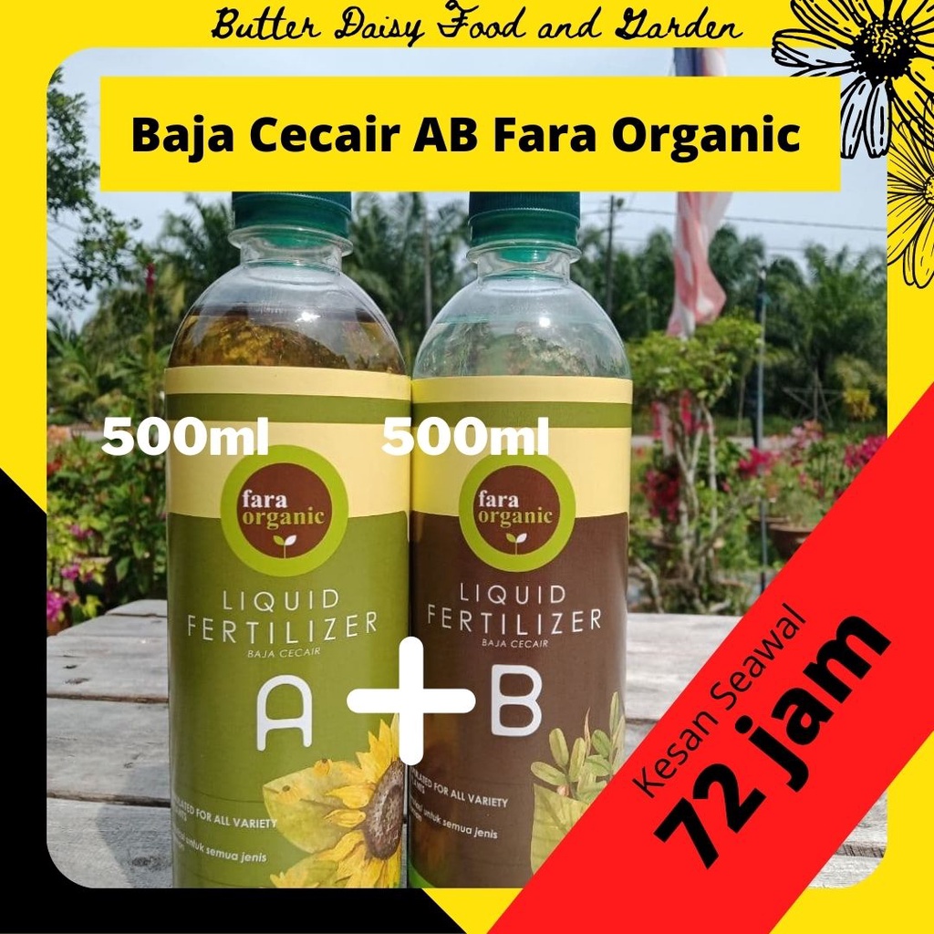 Baja AB Fara Organic (Baja Cecair) || Baja Tanaman Hidroponik (Pokok ...