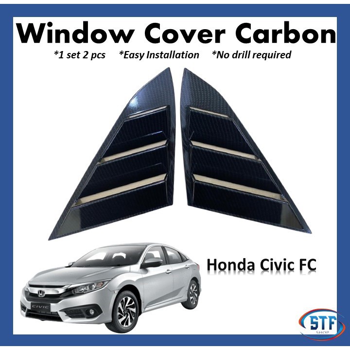 Honda Civic FC 2016-2021 Side Window Louver Scoop Cover Vent Window ...
