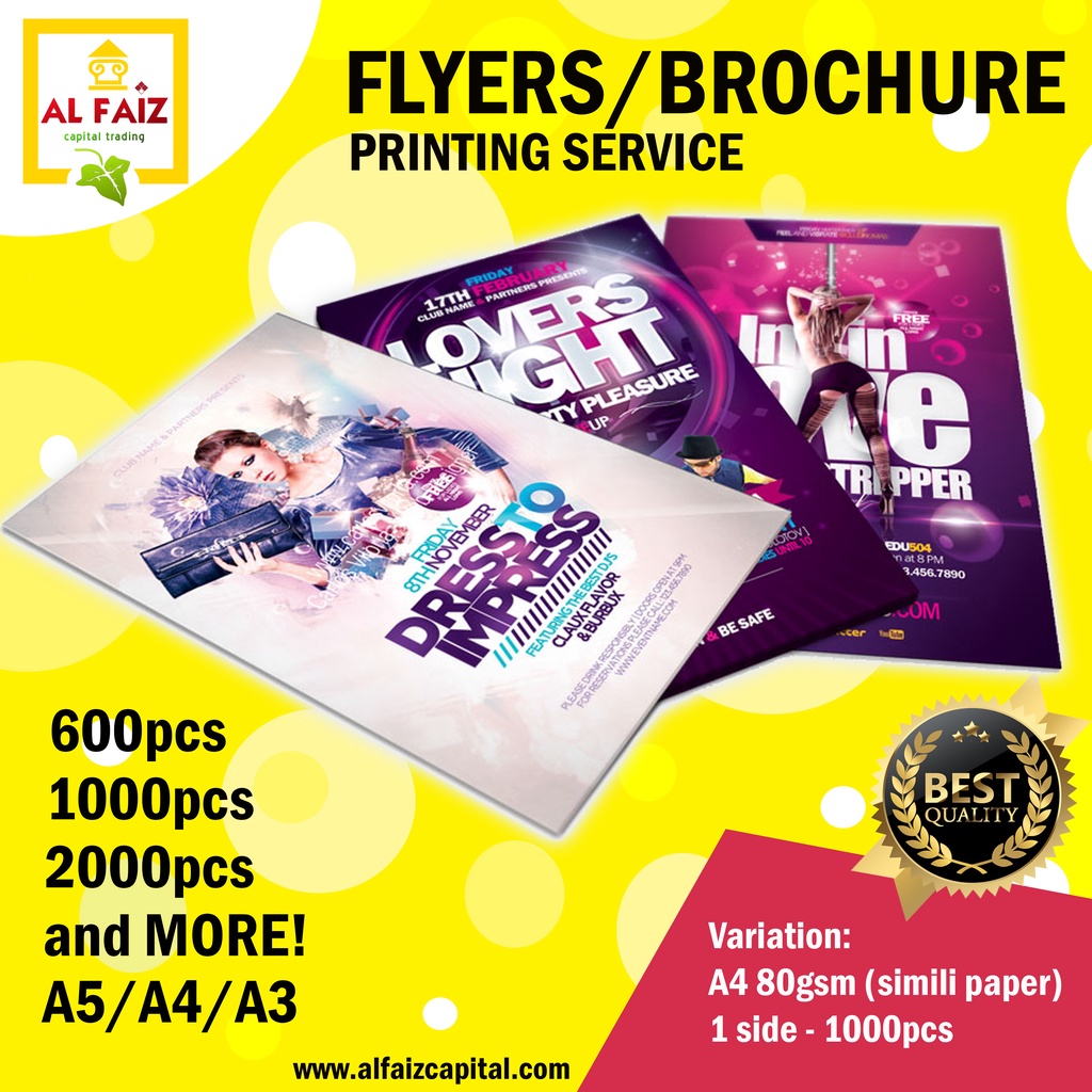 Flyers Printing/Poster/Brochure A5 SIZE 1 SIDE 80GSM SIMILI PAPER ...