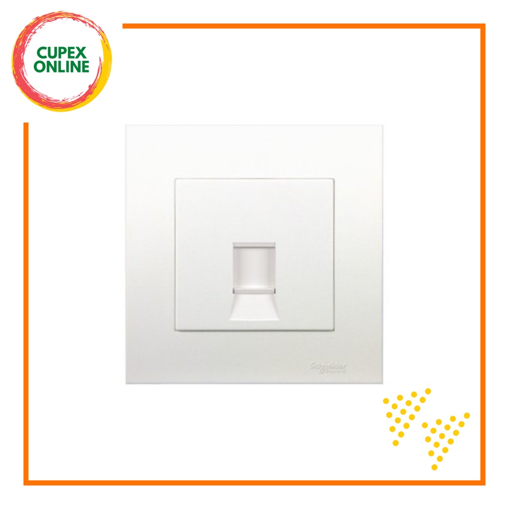 Schneider Electric Vivace 1 Gang Cat6 Data Outlet with Shutter KB31RJ6 ...
