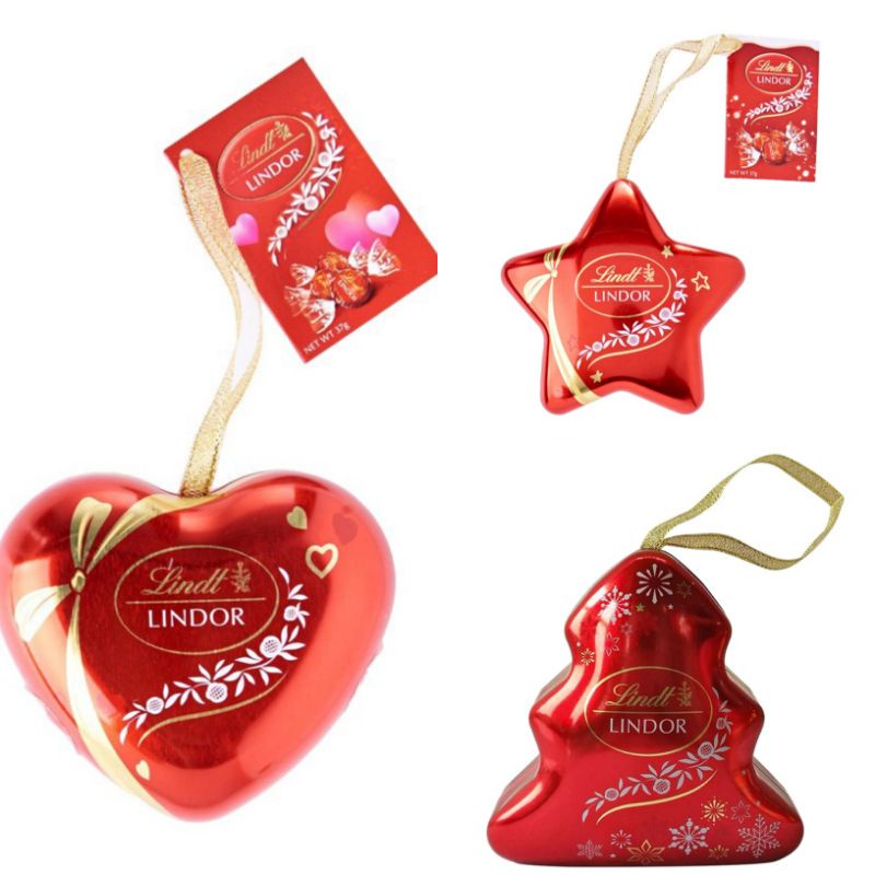 [Ready Stock] Limited Edition Mini Heart / Star / Tree Tin Lindt Lindor ...