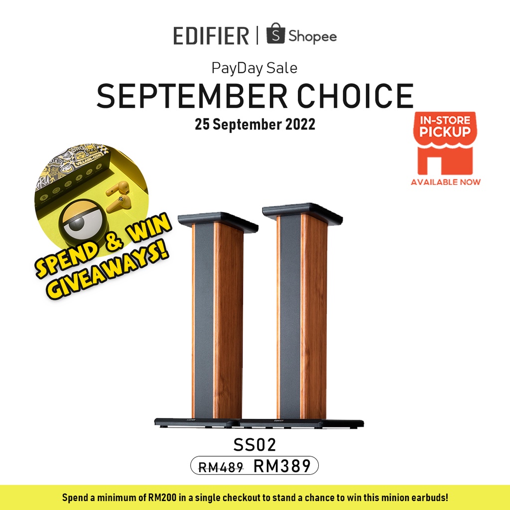 Edifier SS02 High Quality Wooden Speaker Stand | Shopee Malaysia
