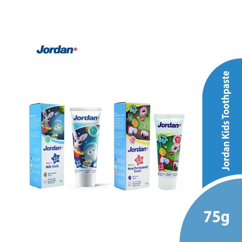 Jordan Kid's Toothpaste Step 1 & Step 2 (75g) 1pcs | Shopee Malaysia