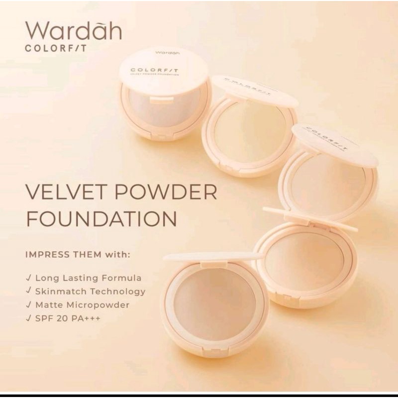 Wardah Velvet Powder Foundation & Colorfit Matte Foundation ( 32N ...