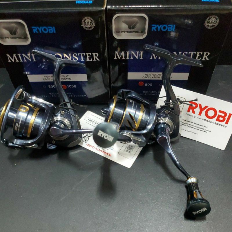 2022 New Ryobi Mini Monster 800/1000 UL Spinning Reel | Shopee Malaysia