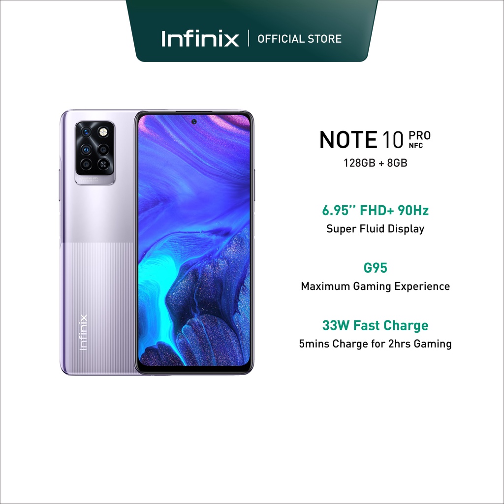 Infinix NOTE 10 PRO | RAM + ROM: 8GB+128GB | 6.95" FHD+ 90Hz | G95 Max ...