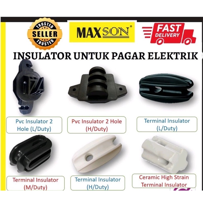 INSULATOR / PENEBAT TIANG PAGAR ELEKTRIK | Shopee Malaysia